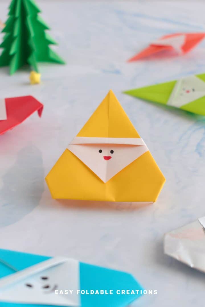 Cute Origami Santa | Easy Foldable Creations
