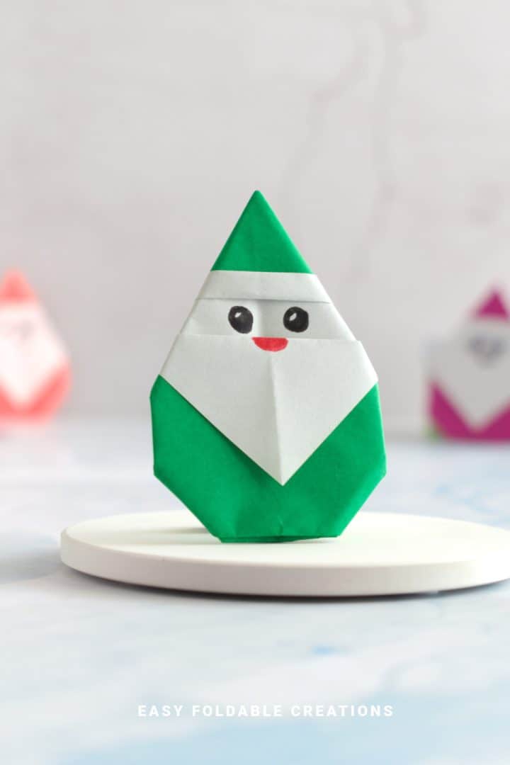 Easy Origami Santa | Easy Foldable Creations