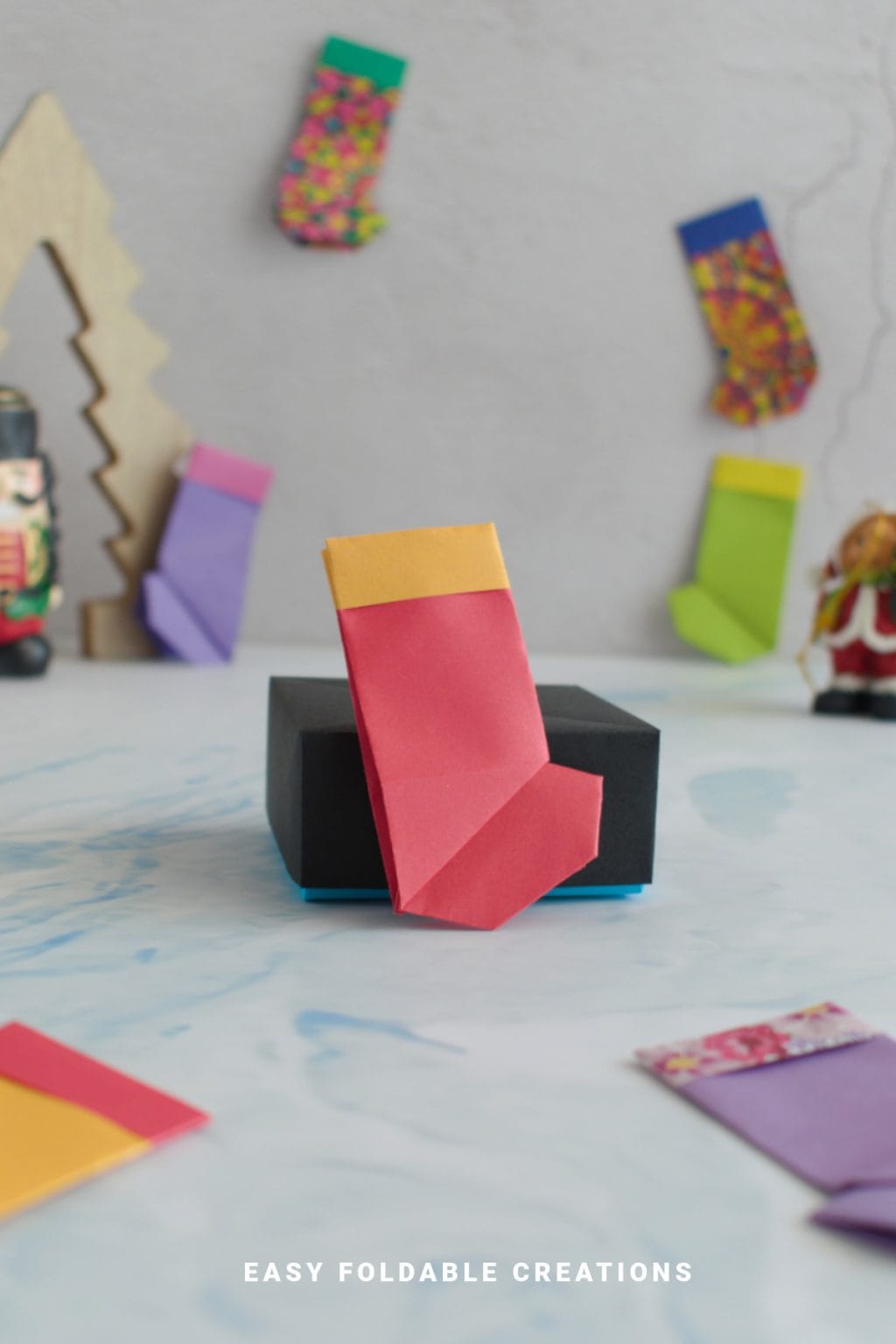 Origami Stocking | Easy Foldable Creations