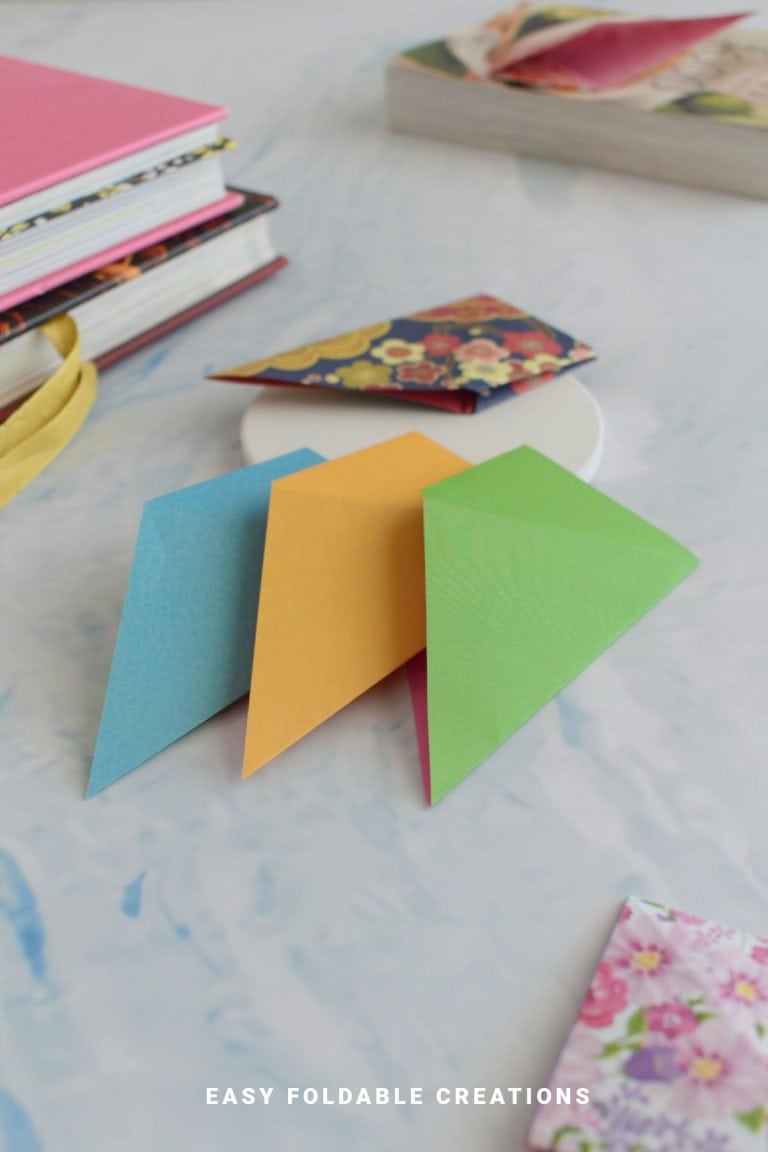 Rectangle Origami Corner Bookmark | Easy Foldable Creations