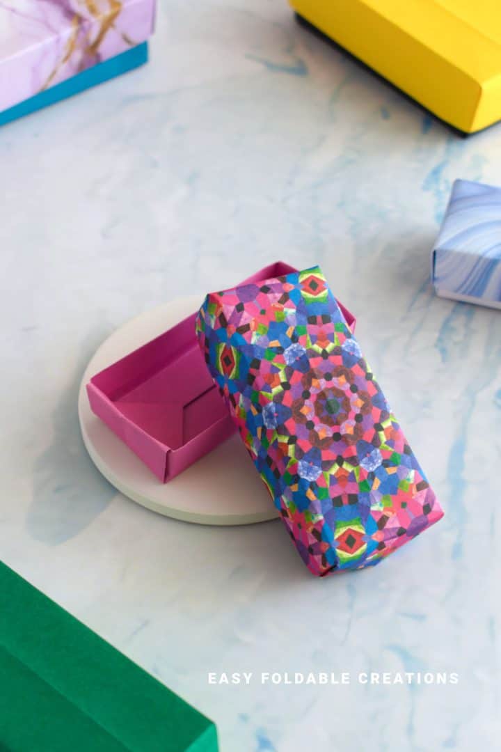 Rectangle Origami Box With Lid | Easy Foldable Creations