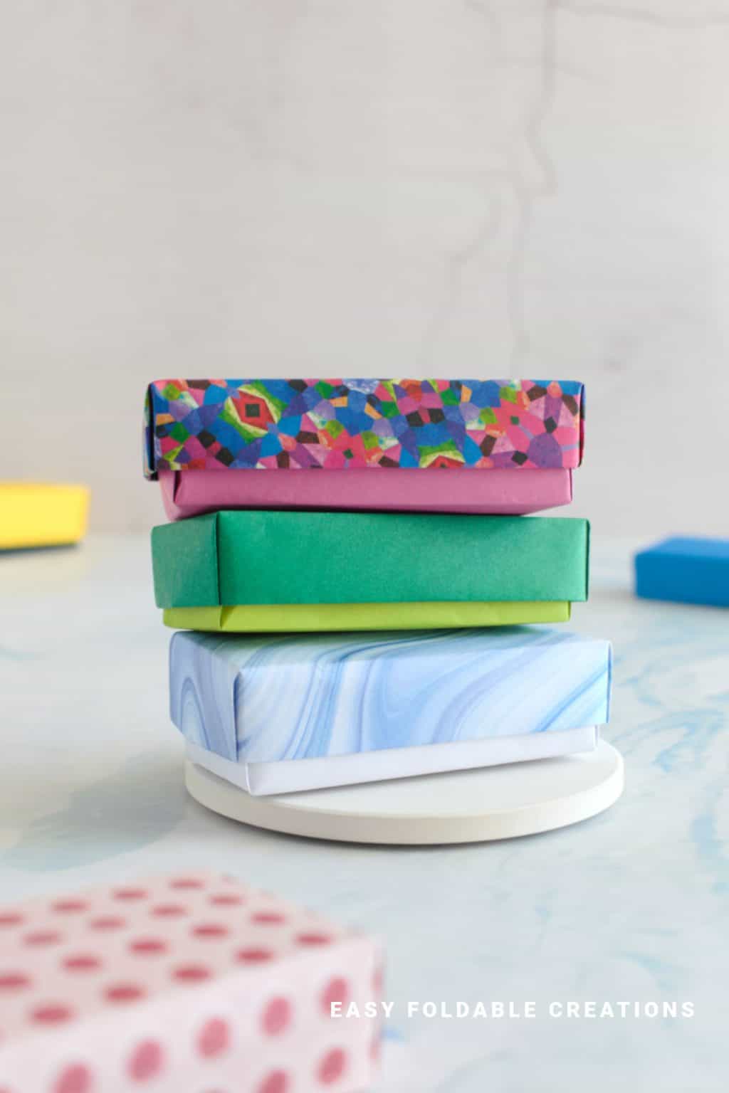 Rectangle Origami Box With Lid | Easy Foldable Creations