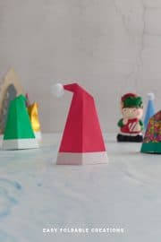 Origami Santa Hat | Easy Foldable Creations