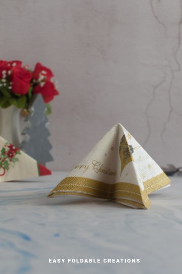 Christmas Tree Napkins Fold | Easy Foldable Creations