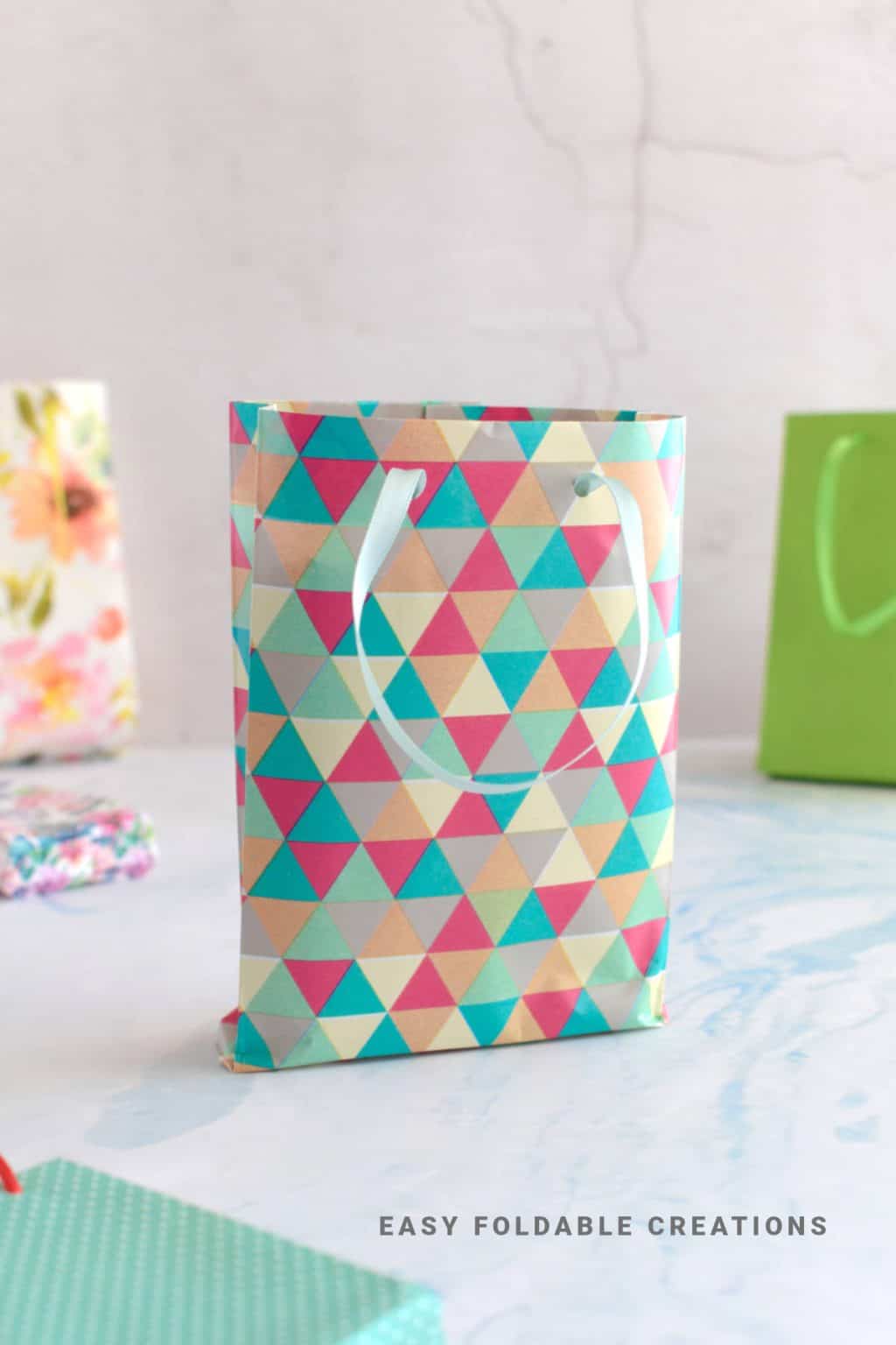 DIY Gift Bags From Wrapping Paper | Easy Foldable Creations