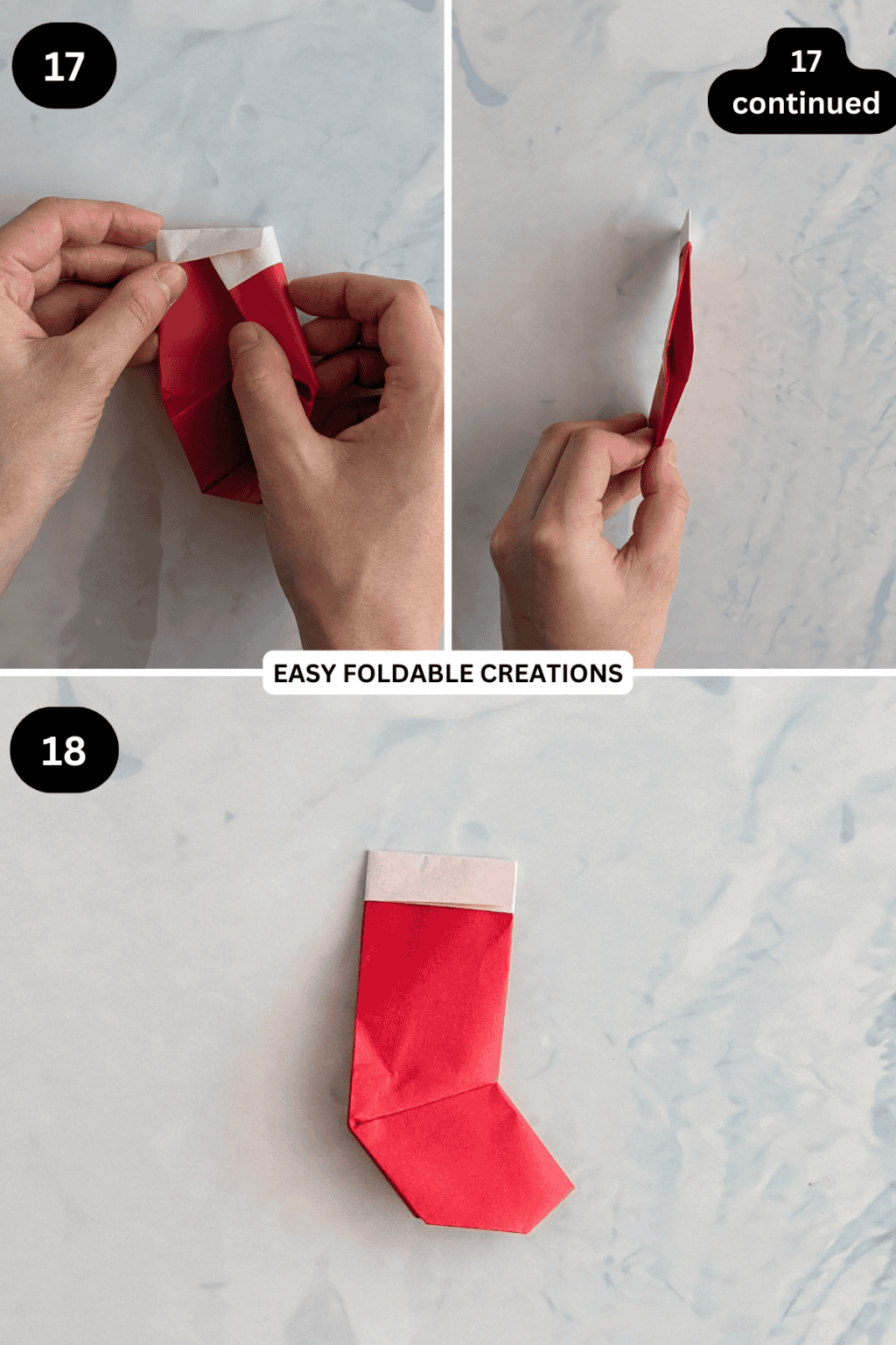 Origami Stocking | Easy Foldable Creations