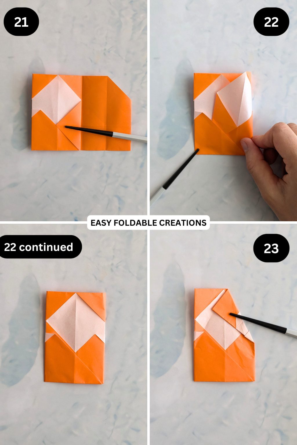 Easy Origami Santa | Easy Foldable Creations