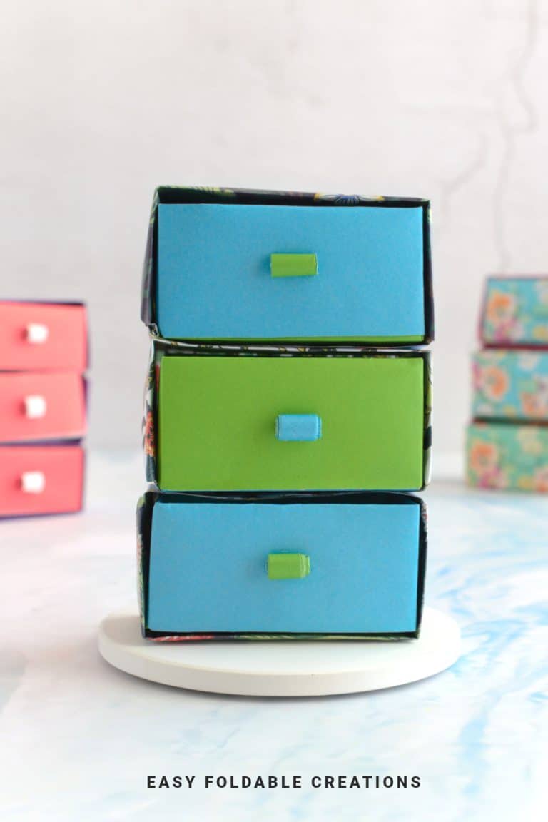 DIY Mini Paper Drawers - Origami Drawer Organizer | Easy Foldable Creations