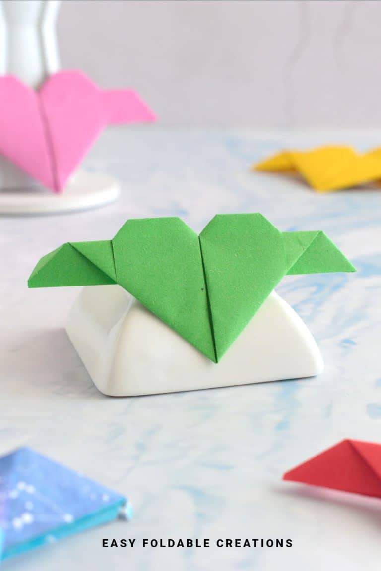 Origami Heart With Wings | Easy Foldable Creations