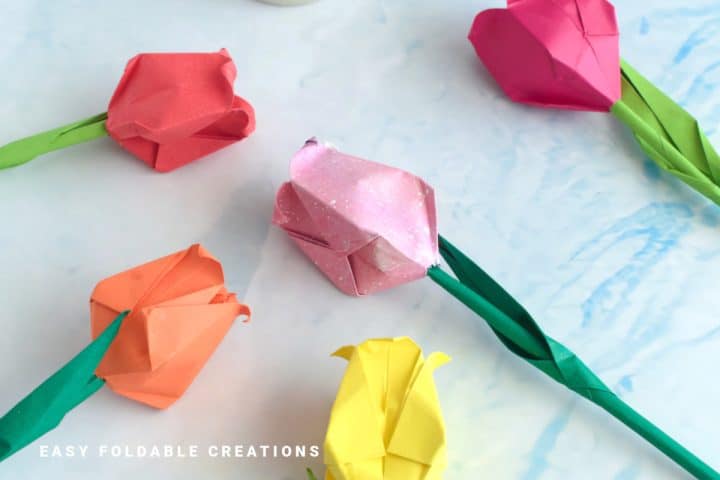 Paper Tulips | Easy Foldable Creations