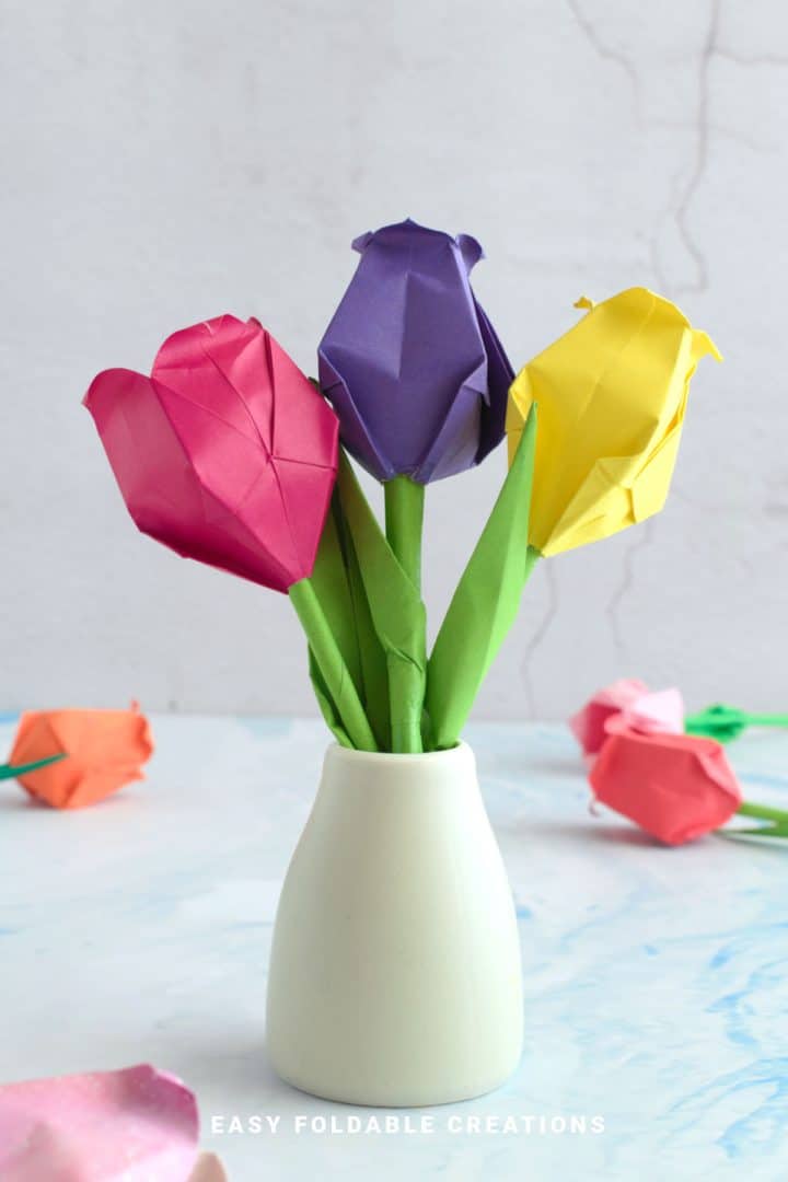 Paper Tulips | Easy Foldable Creations