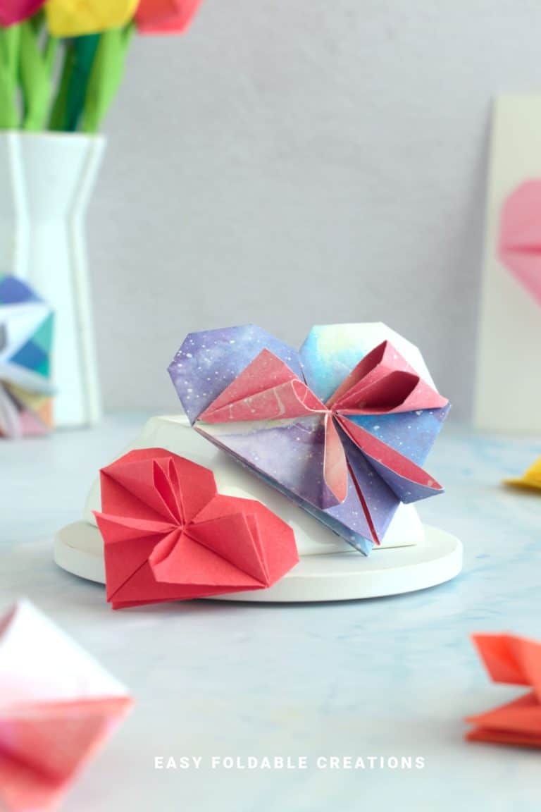 Origami Heart With Bow | Easy Foldable Creations