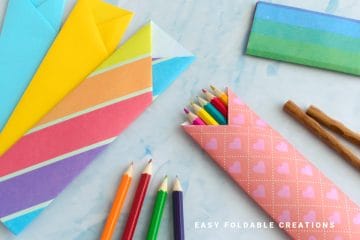 Paper Pencil Wraps | Easy Foldable Creations