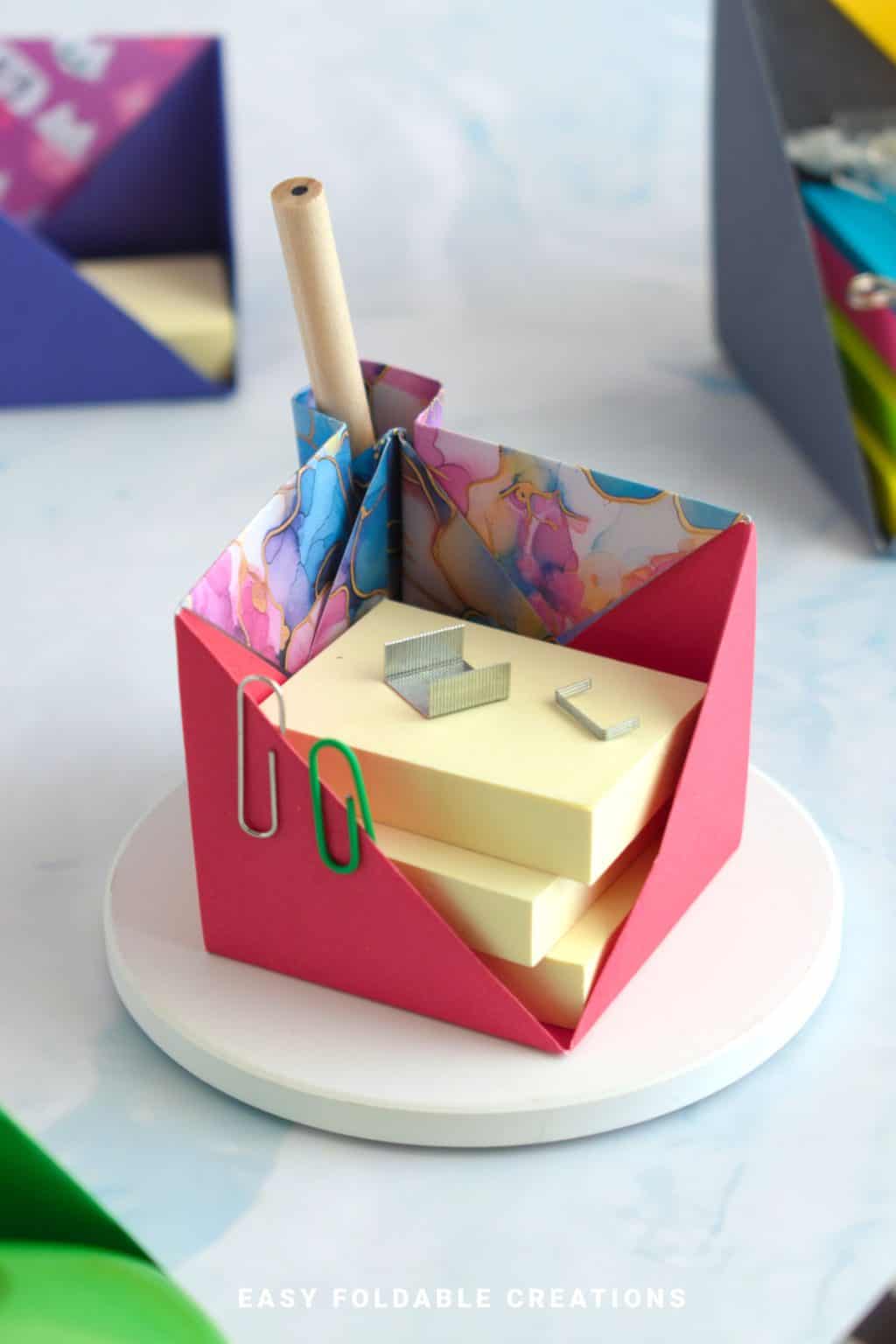Cube DIY Desk Organizer | Easy Foldable Creations