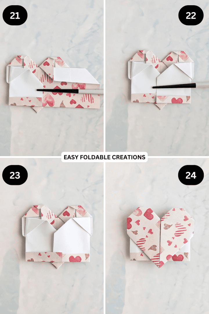 Heart Origami Bookmark | Easy Foldable Creations