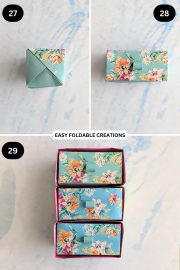 DIY Mini Paper Drawers - Origami Drawer Organizer | Easy Foldable Creations