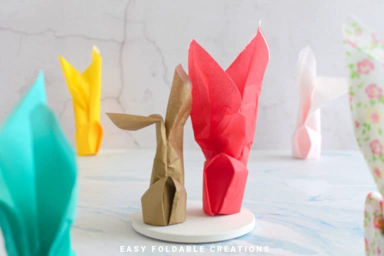Bunny Napkin Folds | Easy Foldable Creations