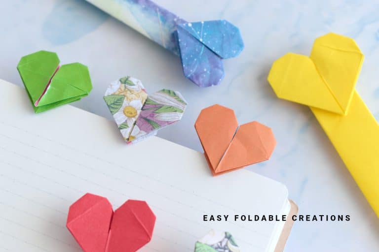 Long Heart Origami Bookmark | Easy Foldable Creations