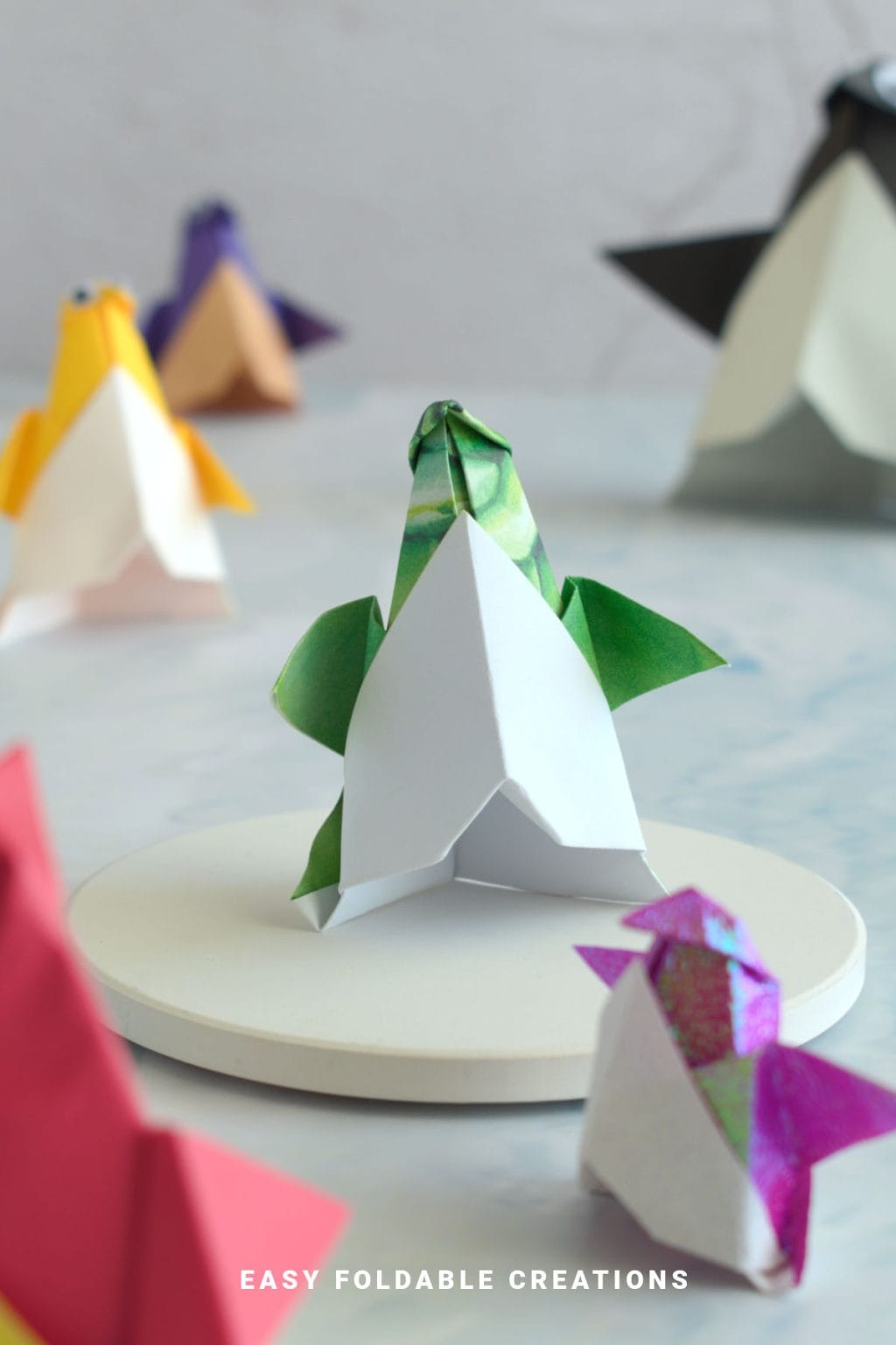 3D Origami Penguin | Easy Foldable Creations