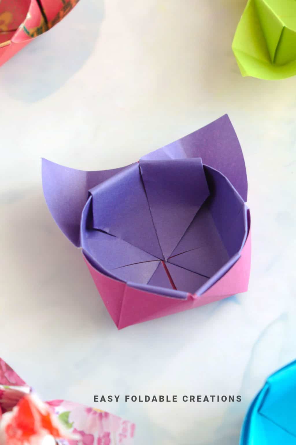 Easy Cat Origami Box | Easy Foldable Creations