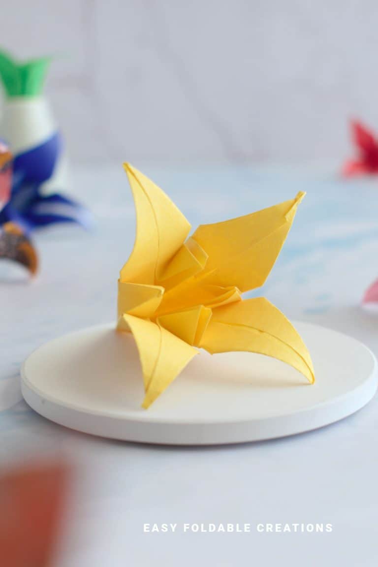 Origami Lily Flower | Easy Foldable Creations