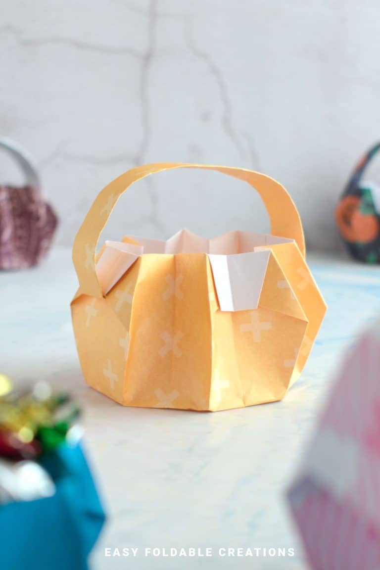 Easy Origami Basket | Easy Foldable Creations