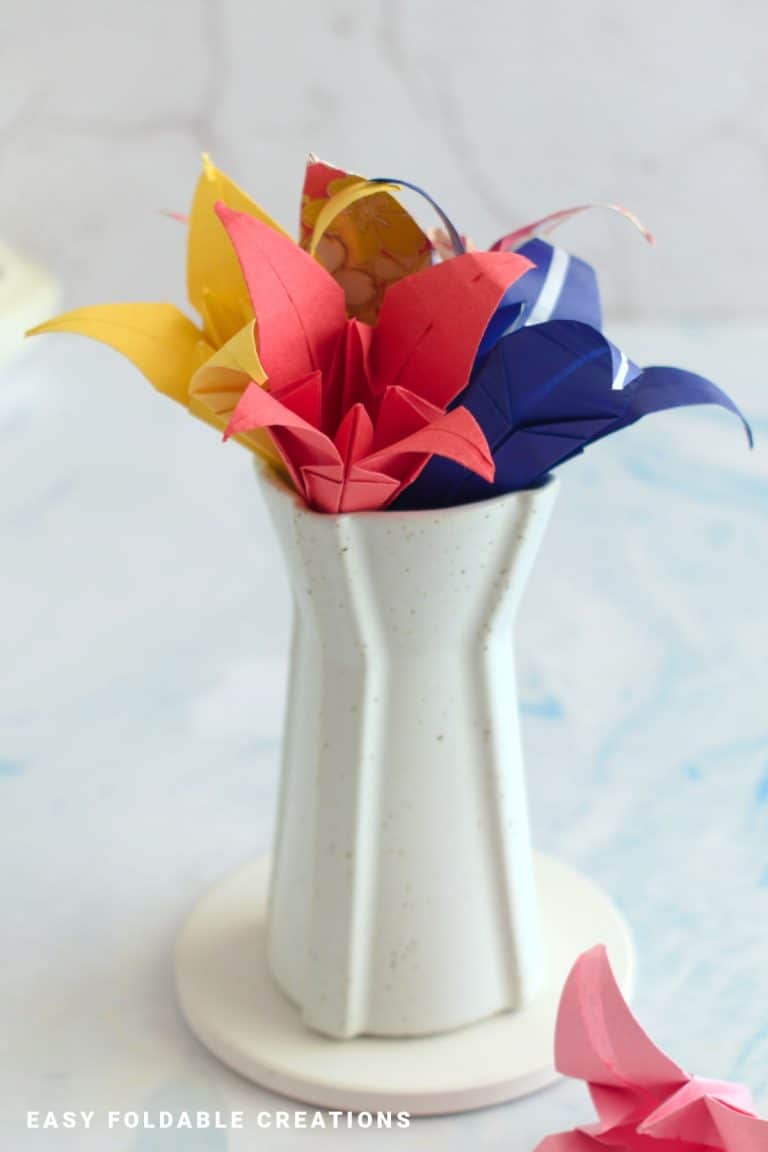 Origami Lily Flower | Easy Foldable Creations