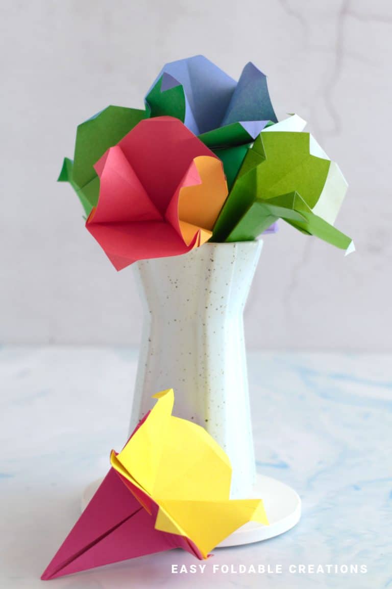 Simple Origami Flower | Easy Foldable Creations