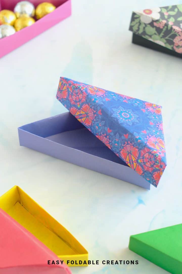 Triangle Origami Box With Lid | Easy Foldable Creations