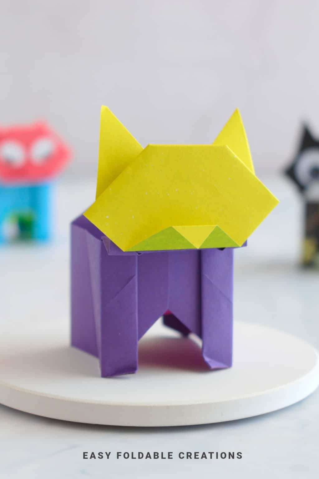 Cat Origami Box | Easy Foldable Creations