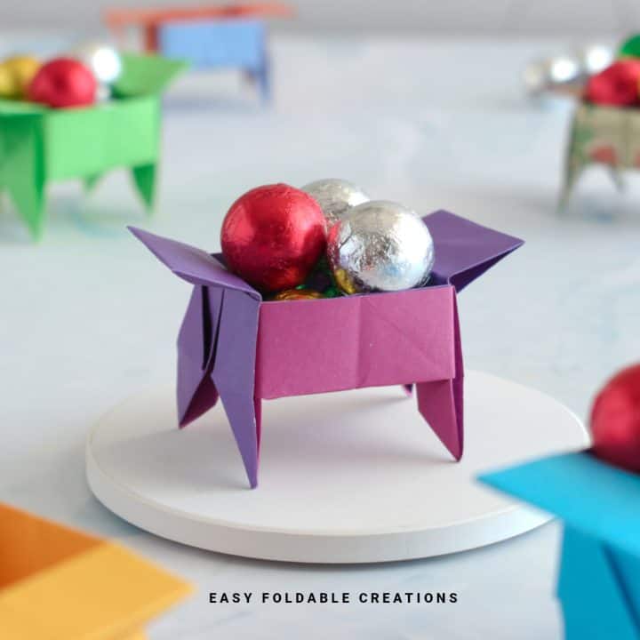 Square Origami Box (With Interlocking Lid) | Easy Foldable Creations