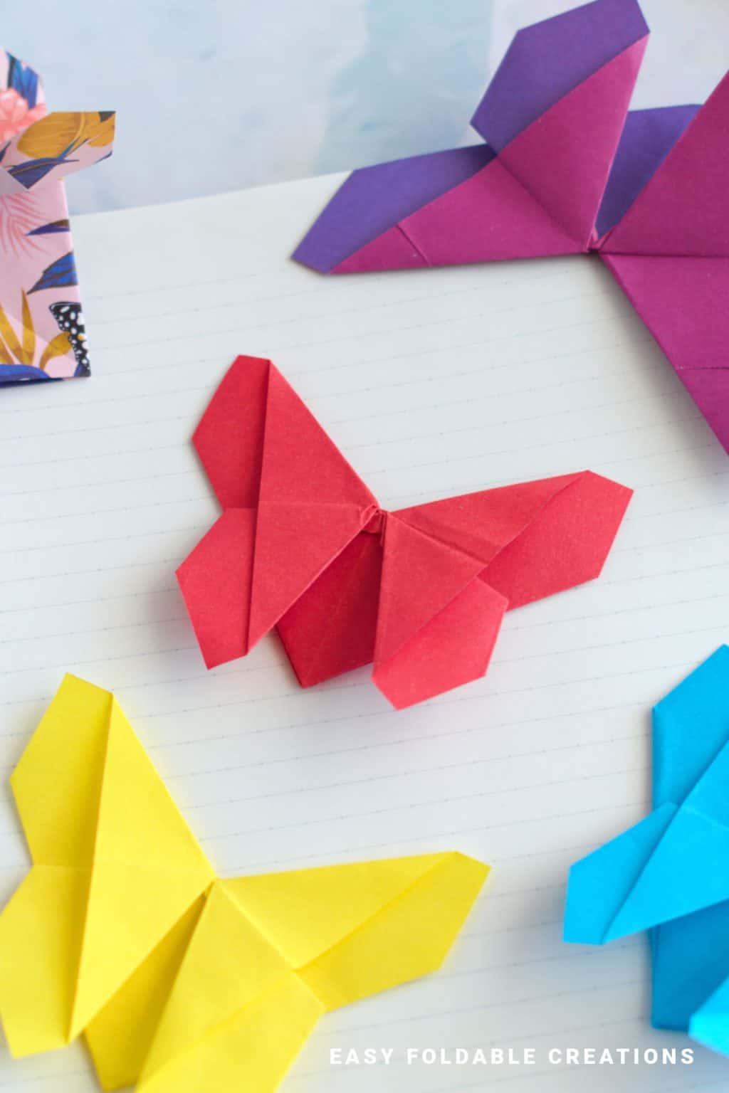 Butterfly Corner Origami Bookmark | Easy Foldable Creations