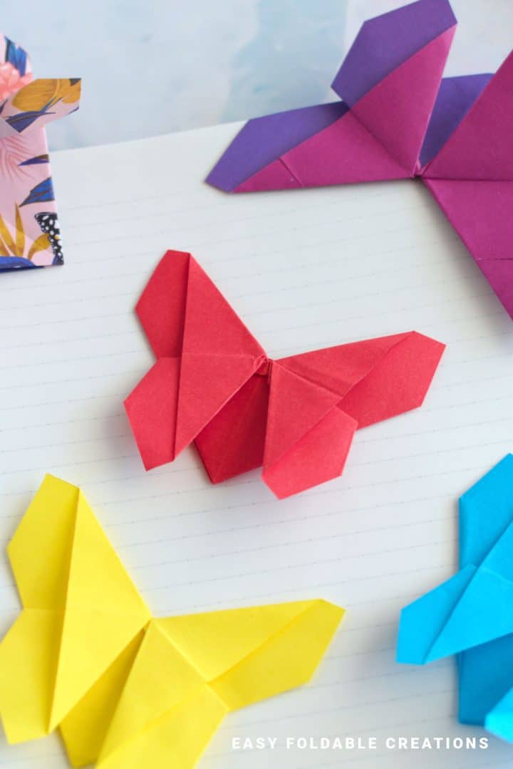 Butterfly Corner Origami Bookmark | Easy Foldable Creations