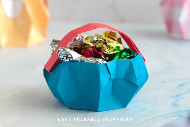 Easy Origami Basket | Easy Foldable Creations