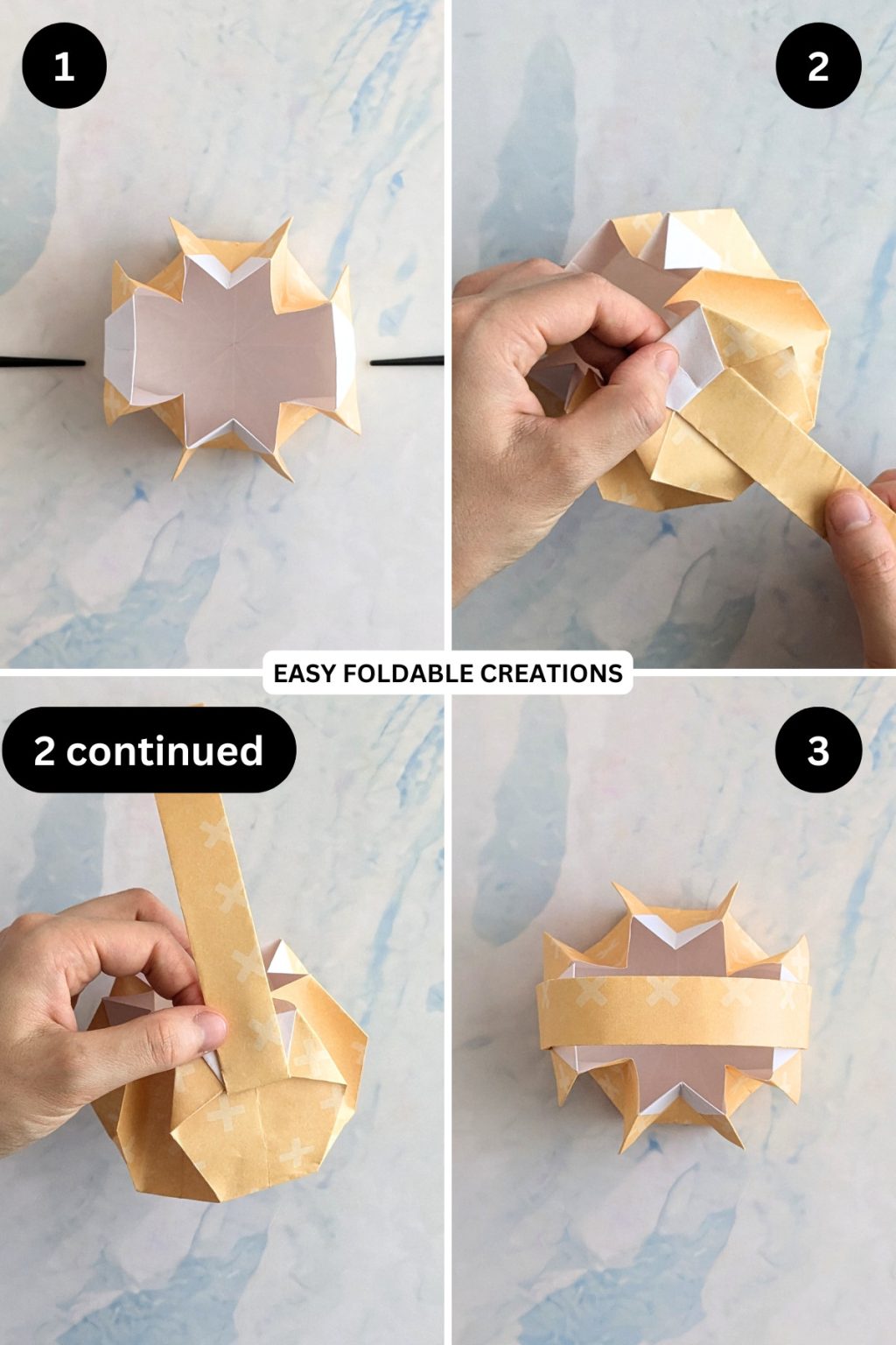 Easy Origami Basket | Easy Foldable Creations