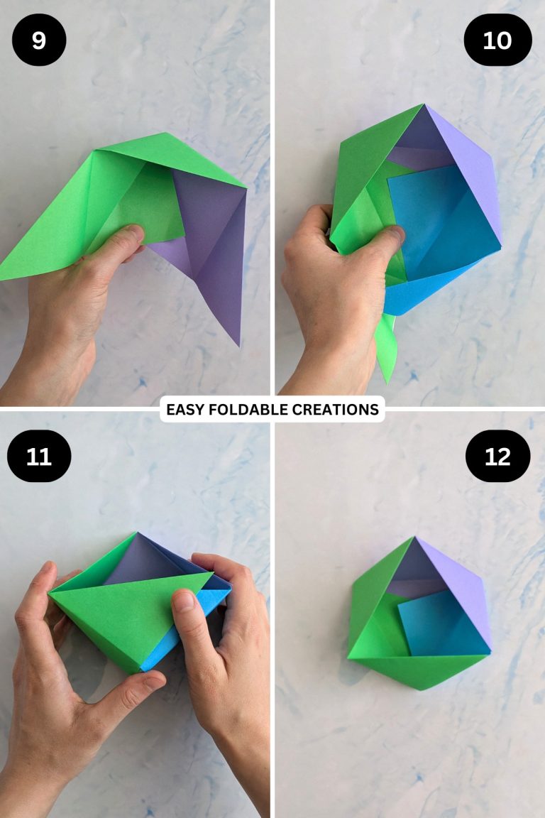 Triangle Modular Origami Box | Easy Foldable Creations