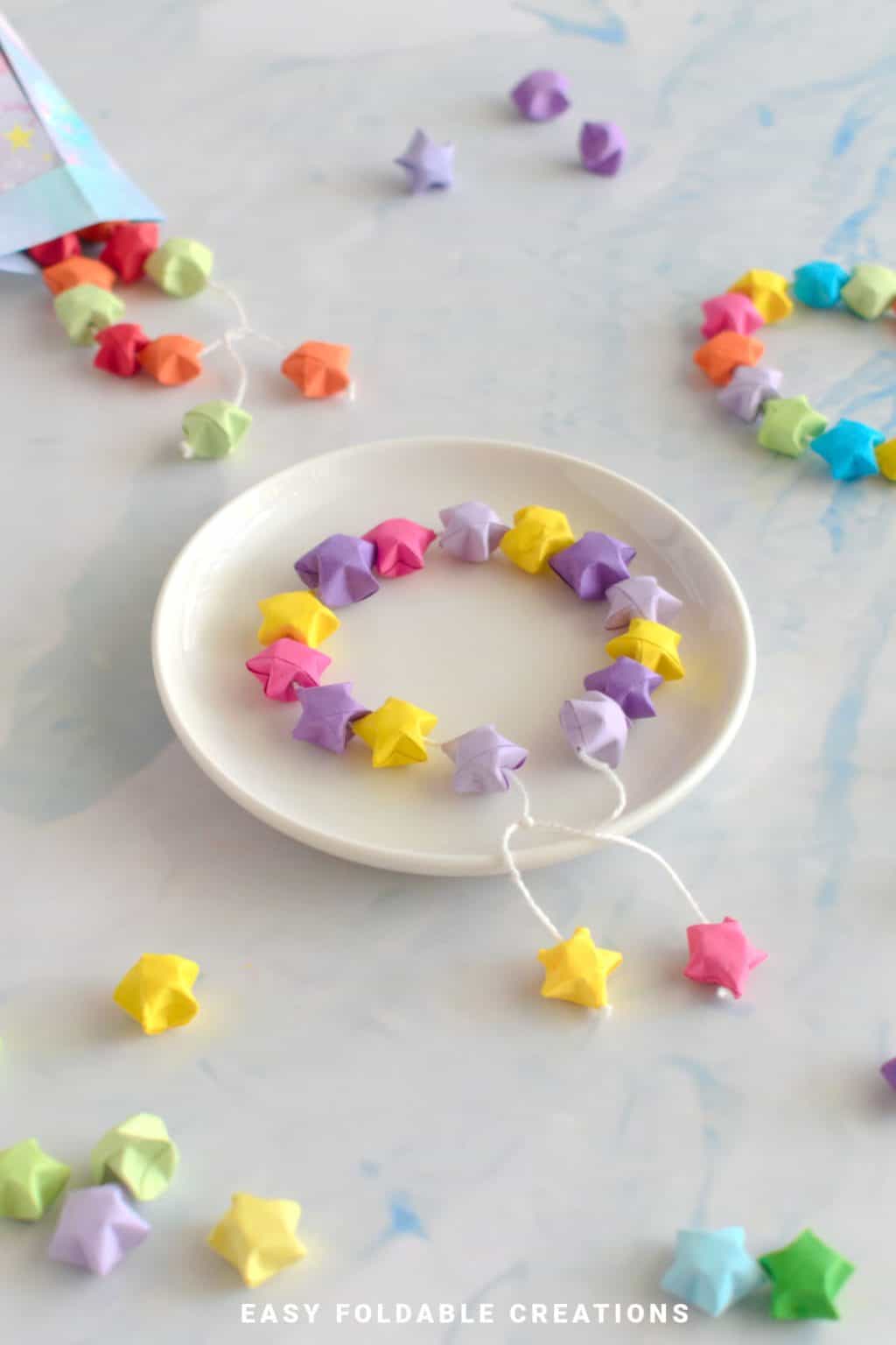 DIY Star Paper Bracelet | Easy Foldable Creations