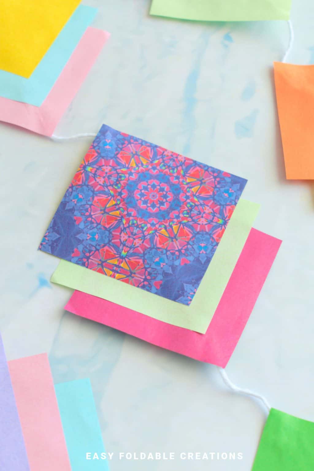 DIY Diamond Paper Garland | Easy Foldable Creations