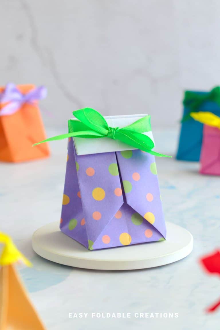 Easy Mini Paper DIY Gift Bags | Easy Foldable Creations