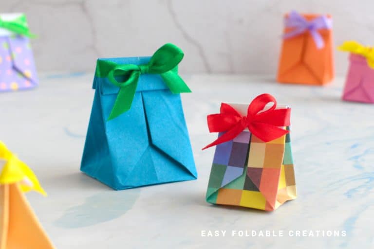Easy Mini Paper DIY Gift Bags | Easy Foldable Creations