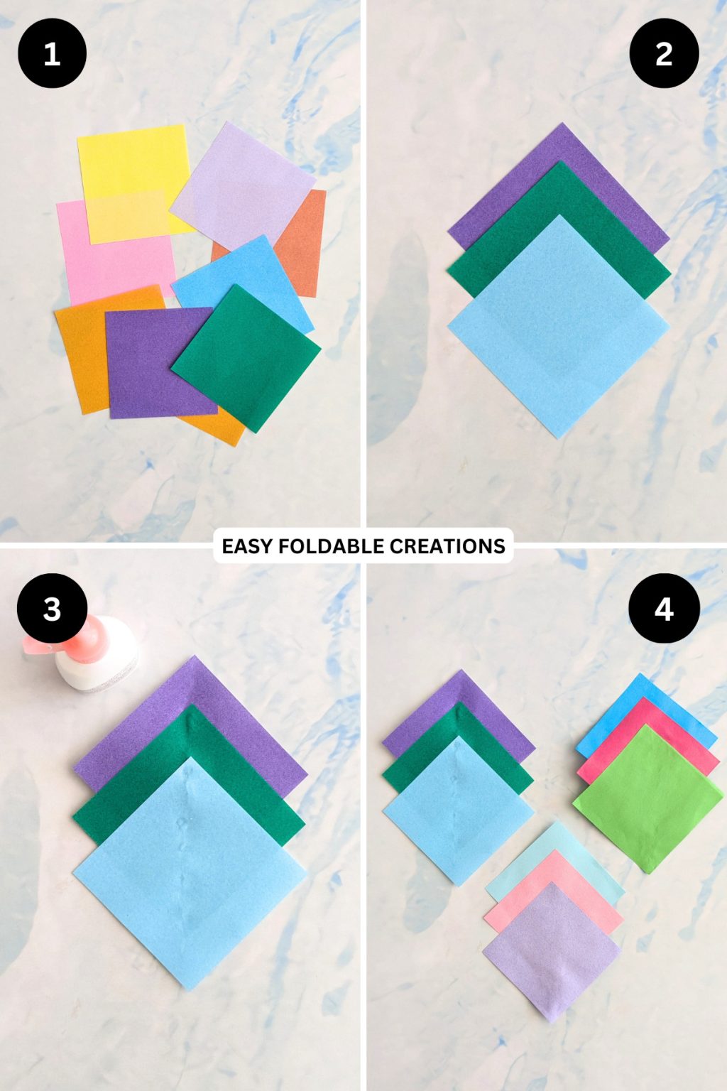 DIY Diamond Paper Garland | Easy Foldable Creations