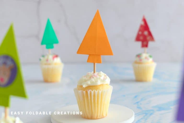 DIY Christmas Tree Cake Toppers | Easy Foldable Creations
