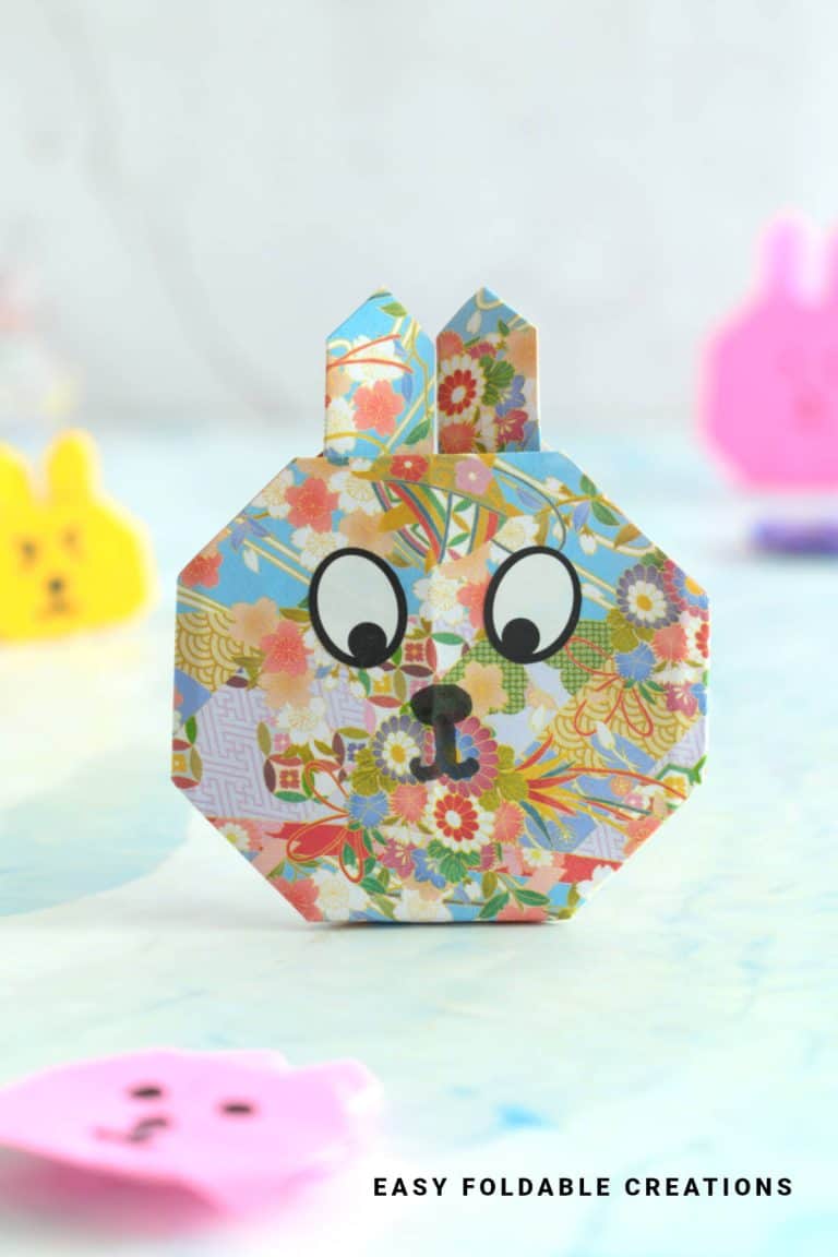 Easy Origami Rabbit Face | Easy Foldable Creations
