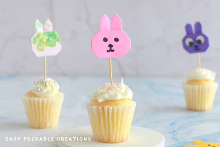 DIY Bunny Cake Toppers | Easy Foldable Creations