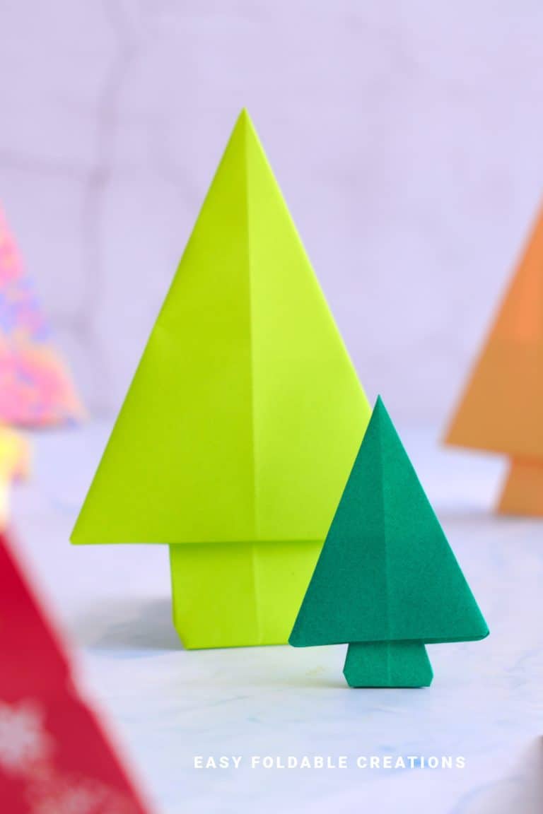 Easy 2D Origami Christmas Tree | Easy Foldable Creations