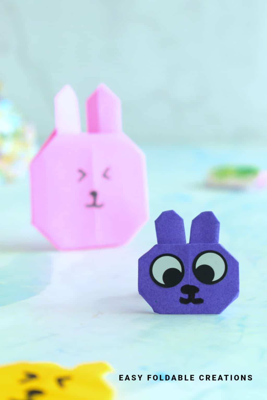 Easy Origami Rabbit Face | Easy Foldable Creations