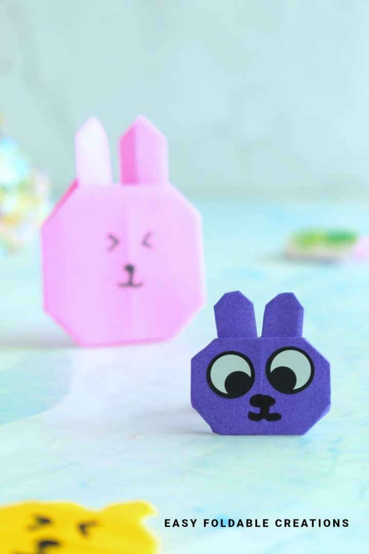 Easy Origami Rabbit Face | Easy Foldable Creations