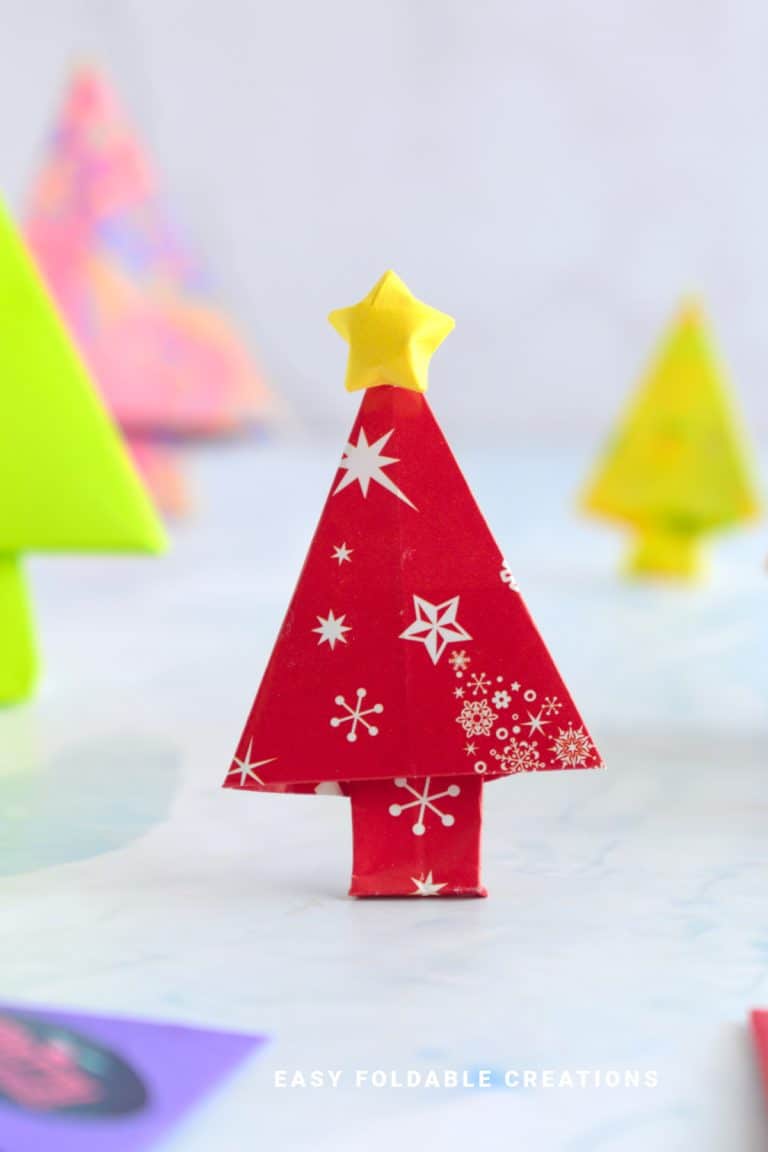 Easy 2D Origami Christmas Tree | Easy Foldable Creations