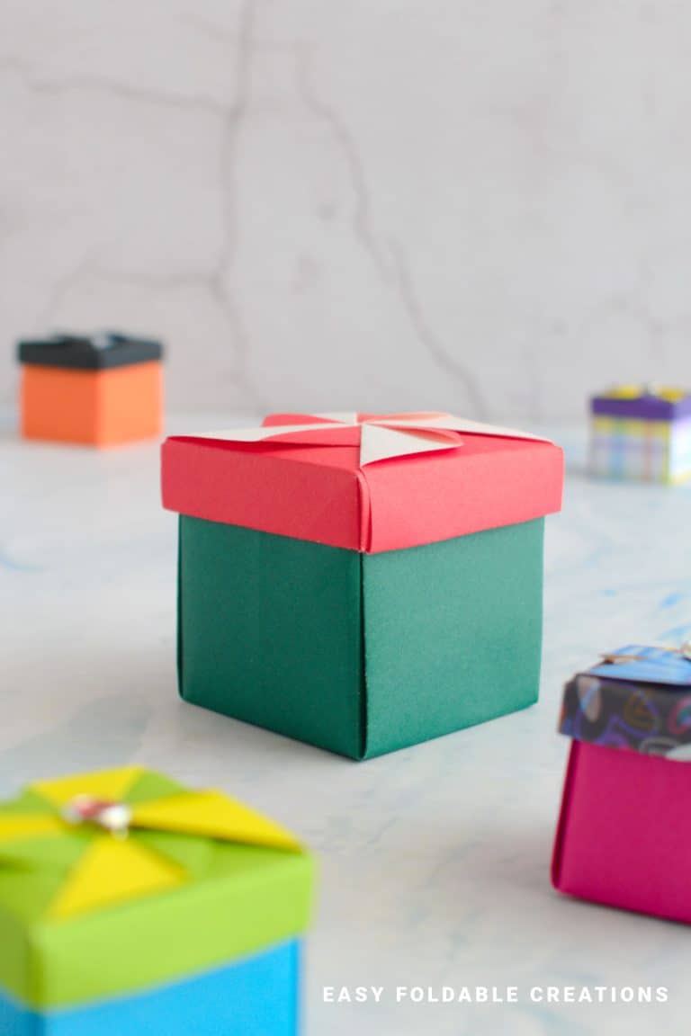 Pinwheel Origami Box With Lid | Easy Foldable Creations