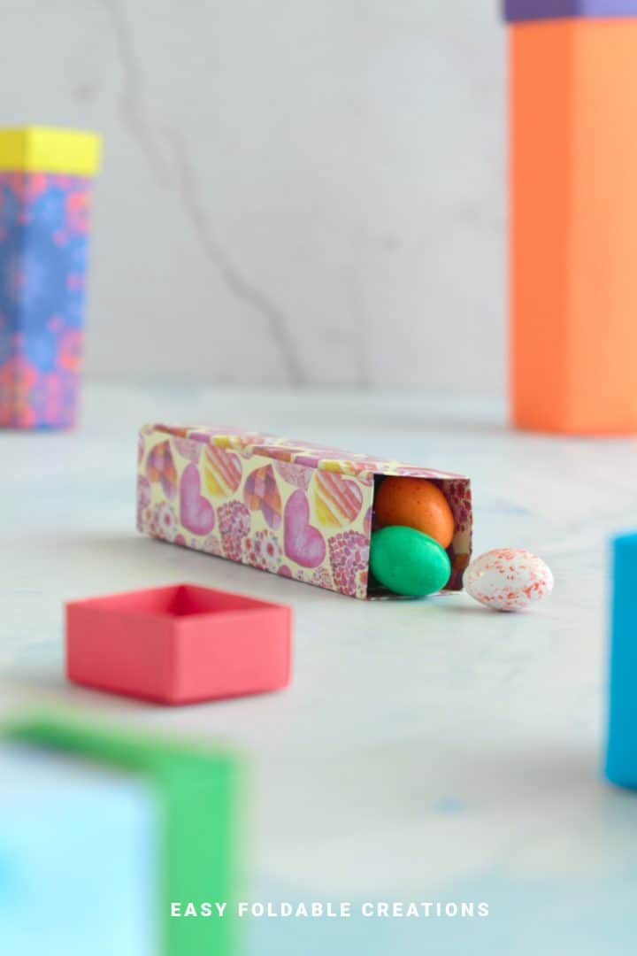 Tall Rectangle Origami Box With Lid | Easy Foldable Creations